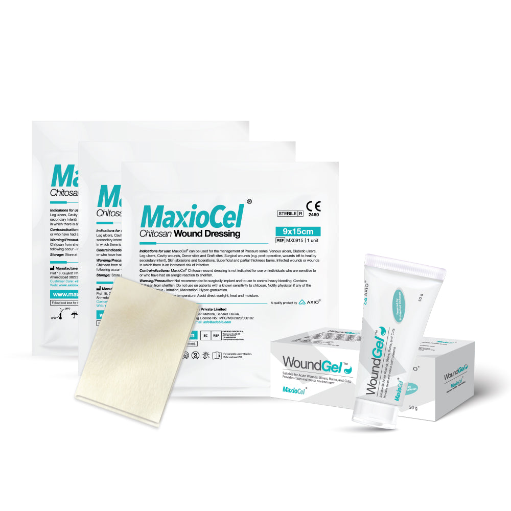MaxioCel Wound Care Dressing & Gel Combo - MXBURN | Axiobio Store